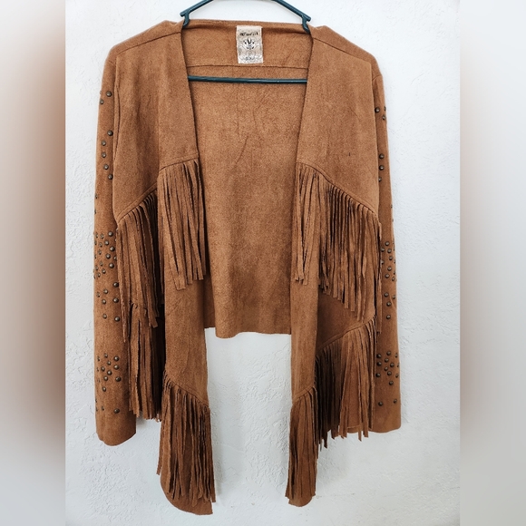 Vocal | Jackets & Coats | Vocal Tan Fringe Womens Jacket | Poshmark